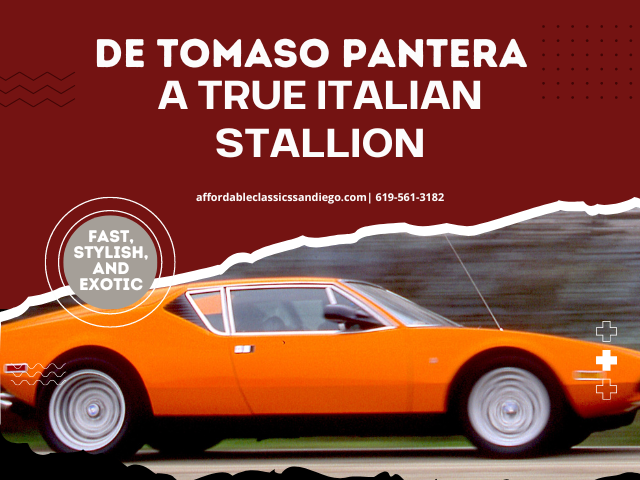 The De Tomaso Pantera: A True Italian Stallion | Affordable Classic San ...